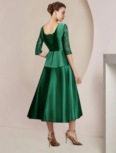 A Line Mother Of The Bride Dress Wedding Guest Party Elegant Scoop Nec