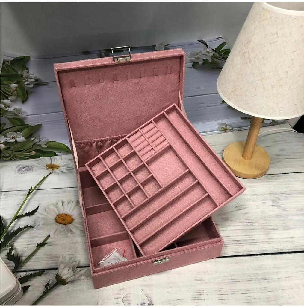 One Box Of 12 Double Layered Square Jewelry Storage Boxes With Velvet ...