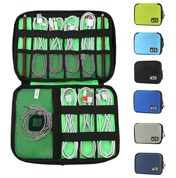 Portable Cable Organizer Bag Travel Digital Electronic Accessories Sto ...