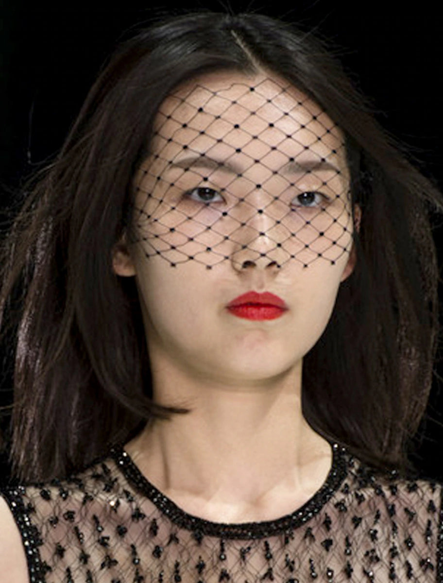 One-tier / Simple Wedding Veil Blusher Veils / Birdcage Veils with Pur ...