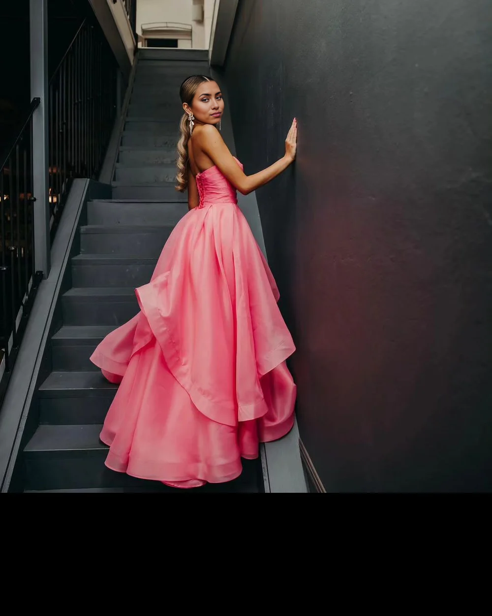 A Line Strapless Organza Prom Dress – BL Dress