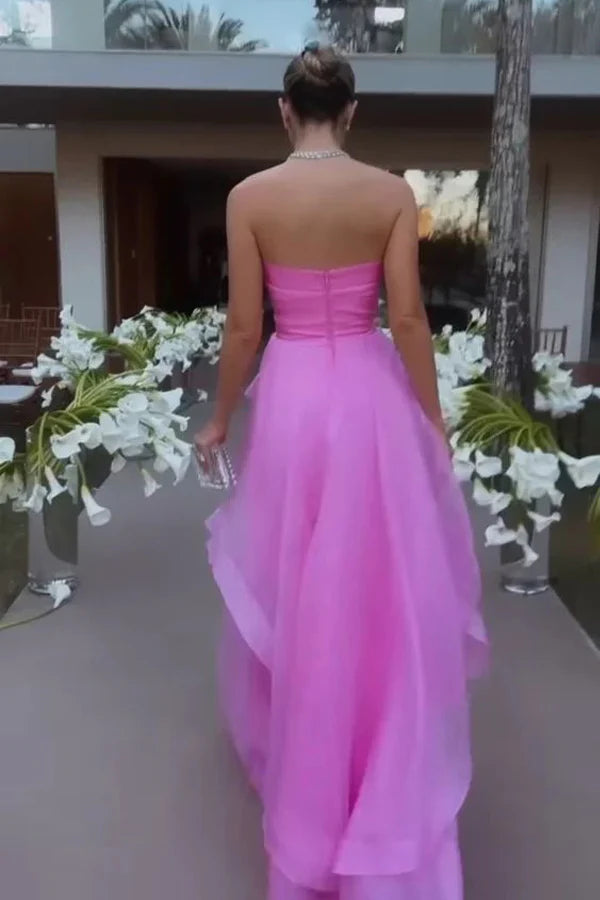 Elegant Strapless Layered Prom Dresses Long Formal Gowns – BL Dress