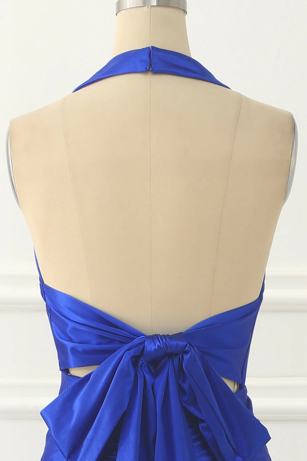 Satin Prom Dress with Bow – BL Dress
