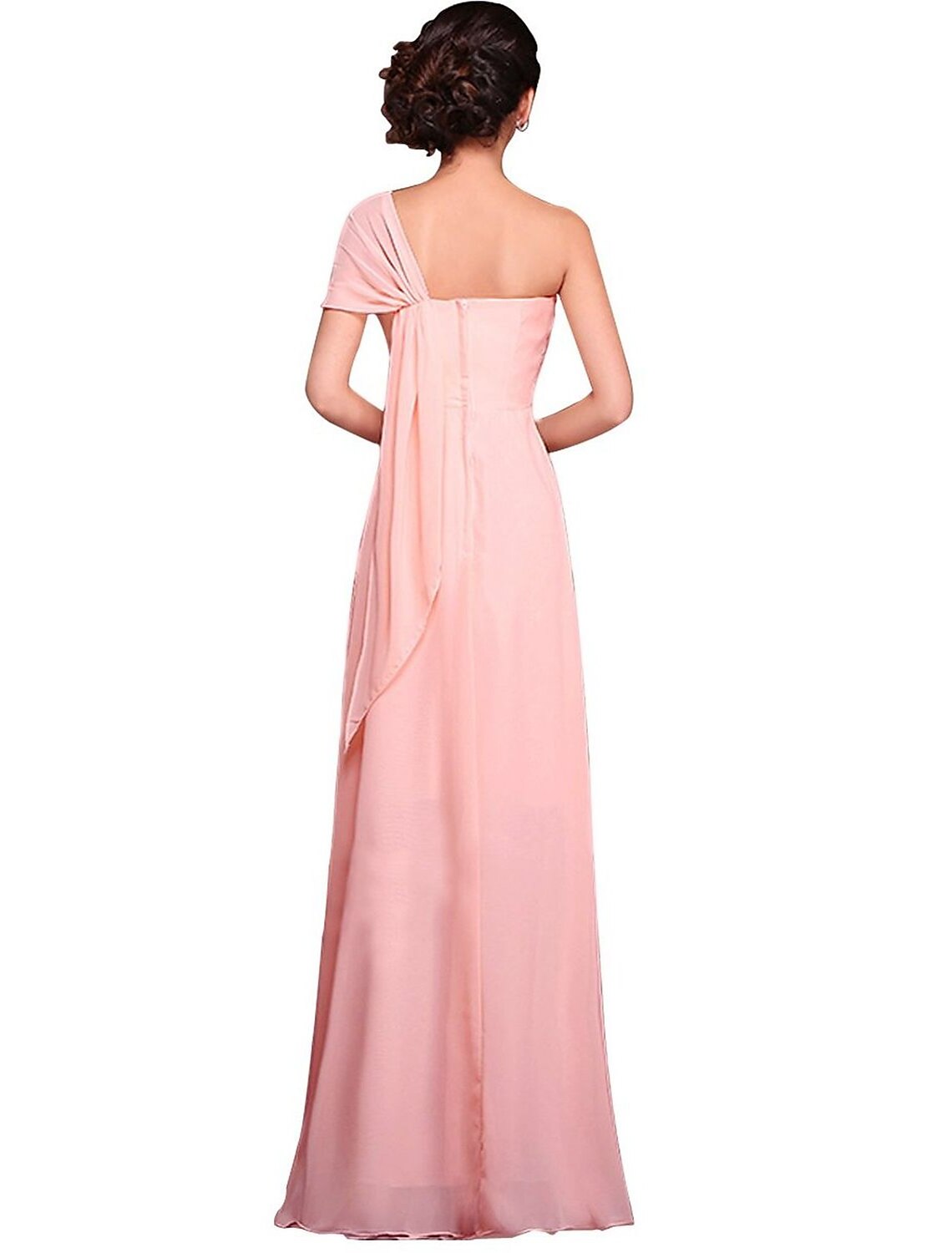 Sheath / Column Evening Gown Beautiful Back Dress Wedding Guest Floor ...