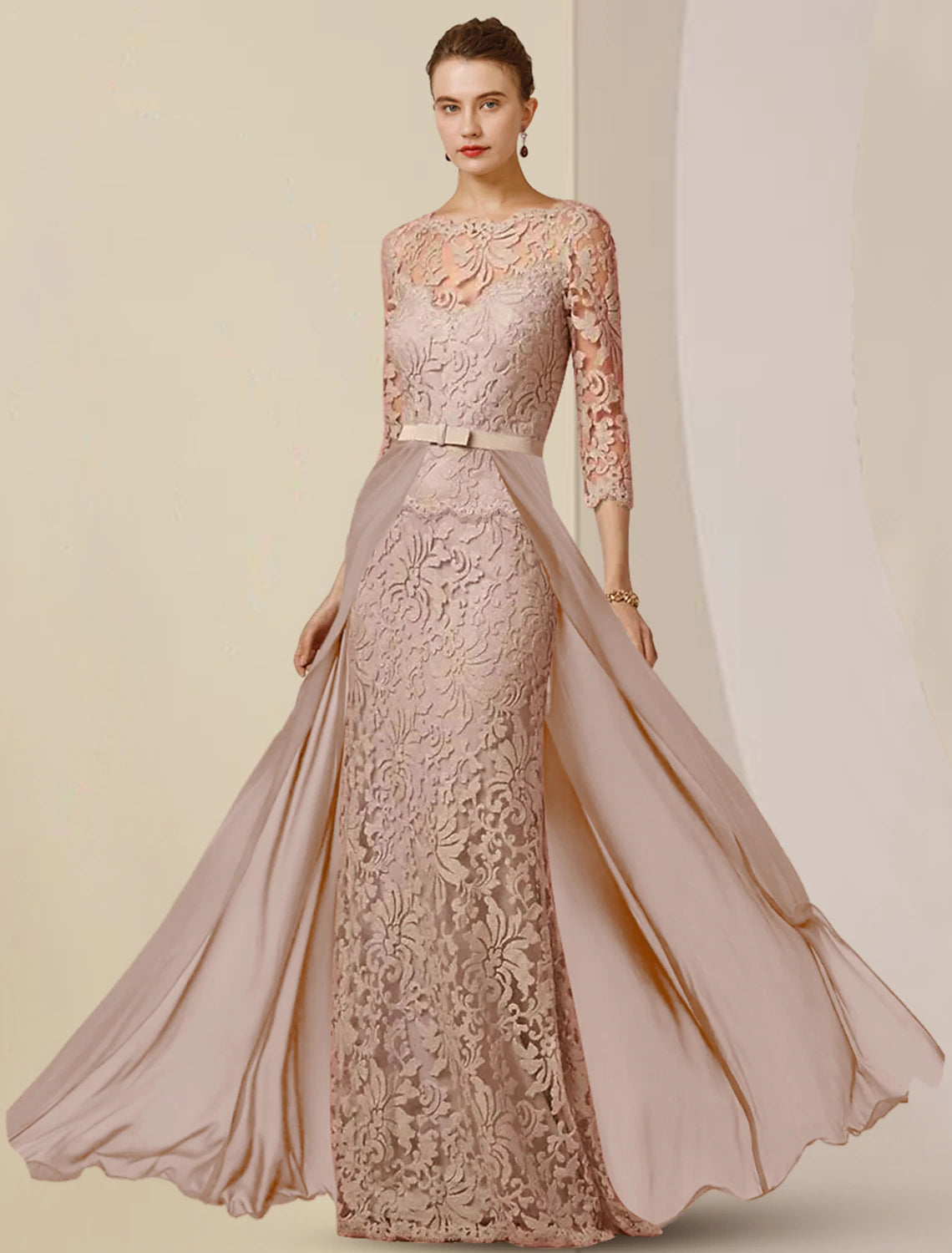 Sheath / Column Mother of the Bride Dress Formal Wedding Guest Party E ...