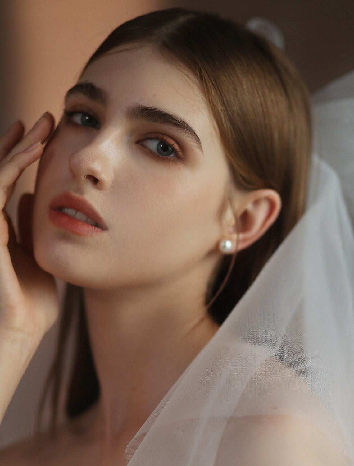 Two-tier Cute Wedding Veil Elbow Veils with Pure Color Tulle – BL Dress