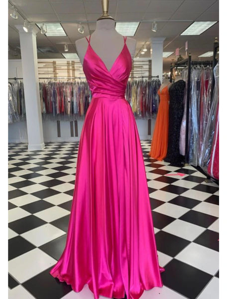 A Line Prom Dresses Sexy Dress Formal Floor Length Sleeveless Spaghett Bl Dress