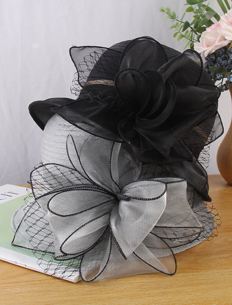 Hats Net Straw Bucket Hat Straw Hat Sun Hat Formal Kentucky Derby Hors ...