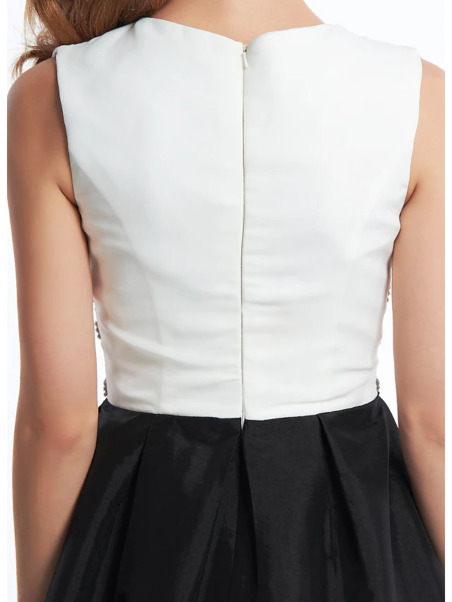 A-Line Mother of the Bride Dress Color Block V Neck Ankle Length Chiff ...